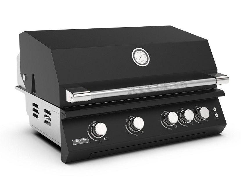 גריל גז בילט אין מובנה למטבח חוץ Brabura Fusion 400 Matte Black Built In Gas Barbecue המותגים
